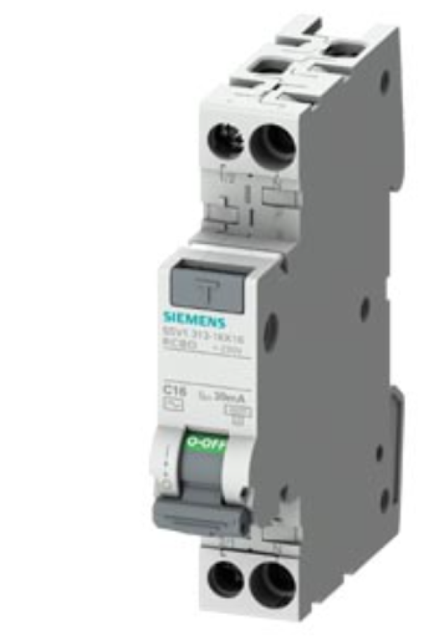 INTERRUTTORE MAGNETOTERMICO SIEMENS 1P+N 1.2W 6A - 5SV13131KK06