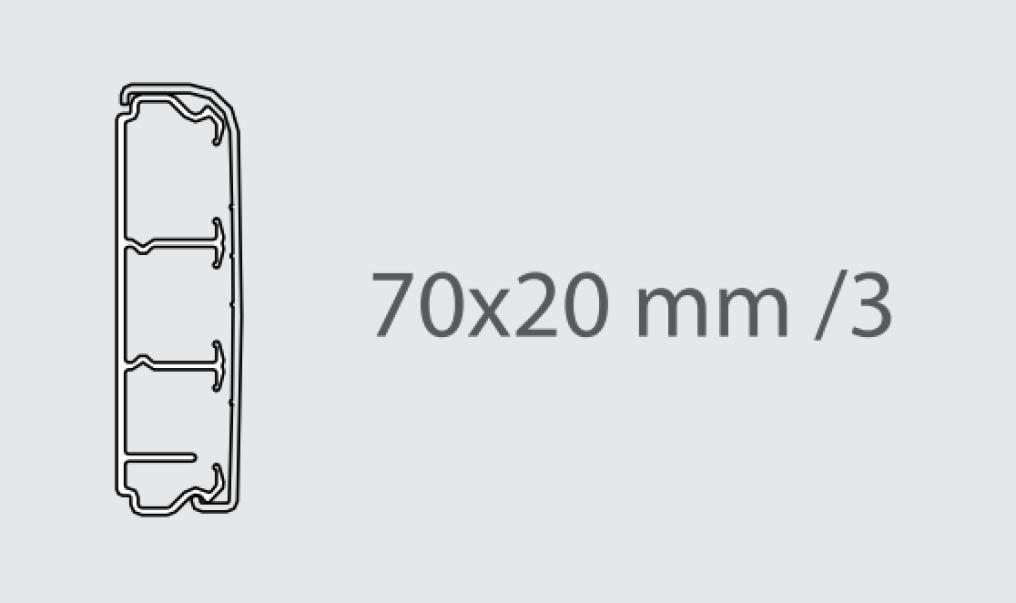 TERMINALE SINISTRO CANALE BATTISCOPA ARNOCANALI 70X20/3 WENGÉ