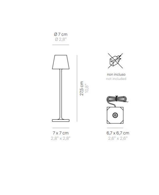 LAMPADA A LED POLDINA ZAFFERANO PRO MICRO-RICARICABILE- SABBIA