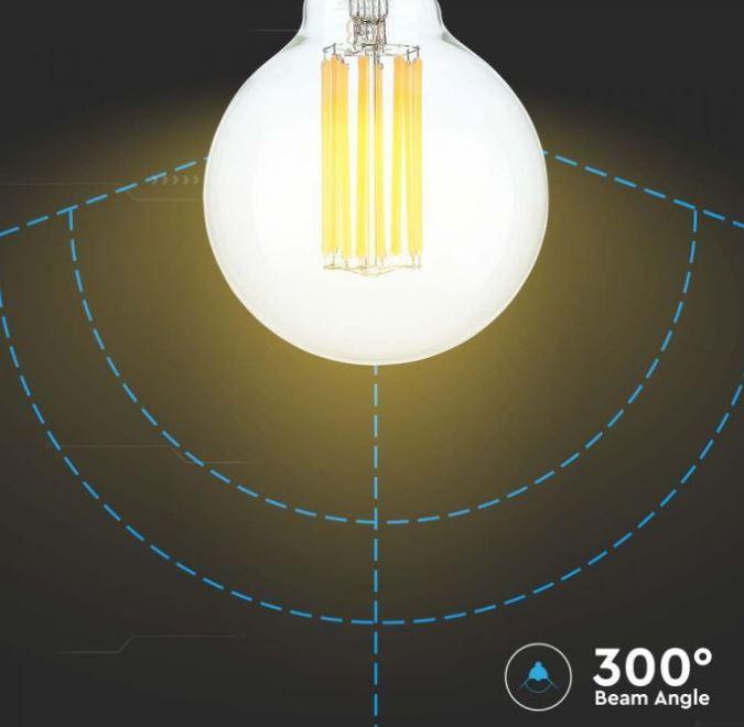 LAMPADINA LED G95 V-TAC 6W E27 3000K VT-1993-N -214305