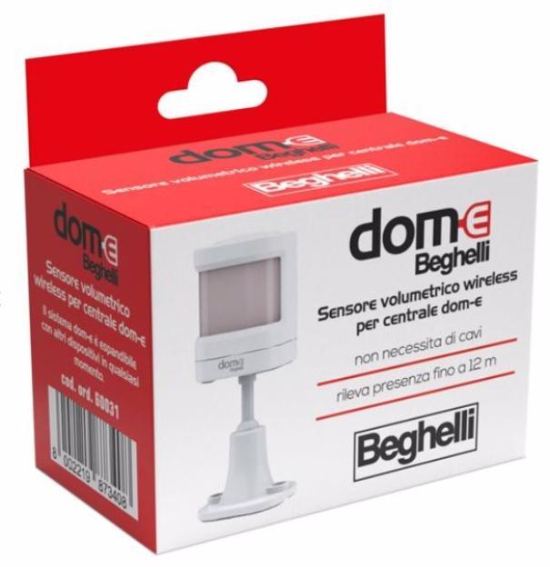 SENSORE DI PRESENZA WIRELESS BEGHELLI PER CENTRALE DOM-E 60031
