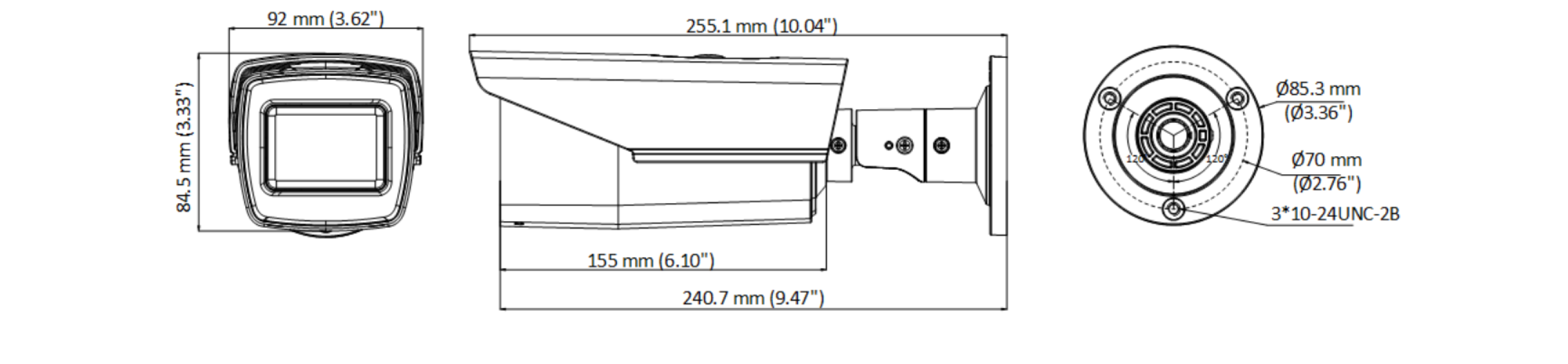 TELECAMERA BULLET VARIFOCALE HIKVISION MAX 8.8W 2560X1944P BIANCO ...