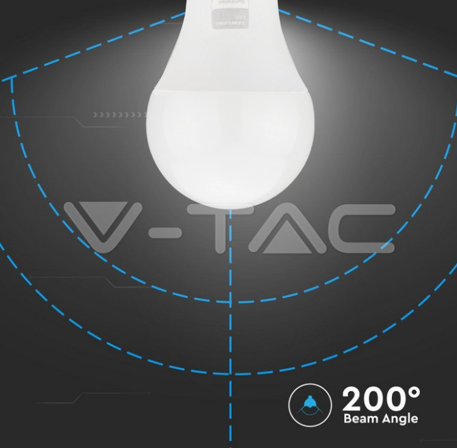 LAMPADINA LED A65 V-TAC CHIP SAMSUNG 15W E27 6500K VT-21015 - 23213