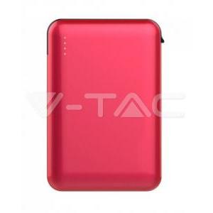 V-Tac Powerbank 5000mAh, 5V 2.1A, Rosso