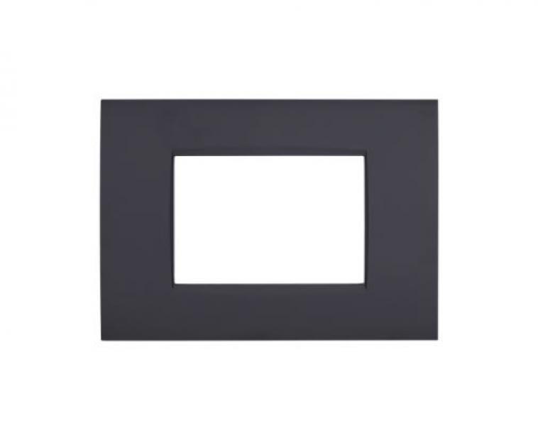 Placca tecnopolimero Art MAPAM Bticino Livinglight LNA4803AR 3 moduli nero