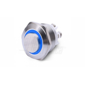 Pulsante Antivandalo Momentaneo Alpha Elettronica 1P IP65 Blu