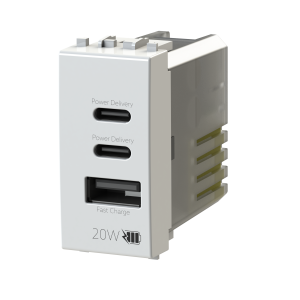 Presa USB-C 4 Box 20W Vimar Plana Bianco Acquista Online