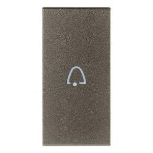 Tasto Vimar Arkè con simbolo campanello assiale - 1 modulo metal